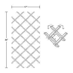 American Pro Décor 14-Bottle Trimmable Wine Rack Lattice Panel Inserts in Unfinished Solid North American Hard Maple