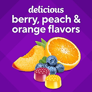 Vitafusion MultiVites Gummy Multivitamins for Adults with 12 Vitamins and Minerals, Berry, Peach and Orange Flavored, America’s Number 1 Gummy Vitamin Brand, 75 Day Supply, 150 Count