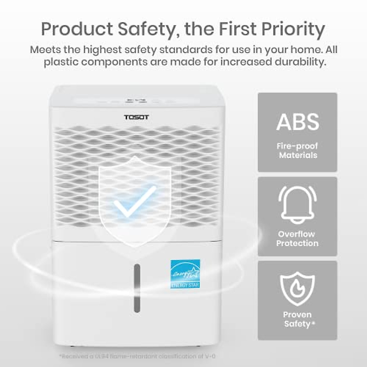 TOSOT 50 Pint with Internal Pump 4,500 Sq Ft Dehumidifier Energy Star - for Home, Basement, Bedroom or Bathroom - Super Quiet (Previous 70 Pint)