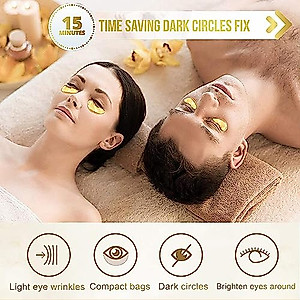 Under Eye Gold Eye Gel for Puffy Eyes Eye Pads for Dark Circles Under Eye Bags Anti Wrinkle Moisturizing Improves Elasticity 5ml Mascara Remover for Sensitive Eyes (Black, One Size)