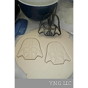 YNG DARTH VADER HEAD HELMET STAR WARS MOVIE CHARACTER COOKIE CUTTER 3D PRINTED MADE IN USA PR4131 Black