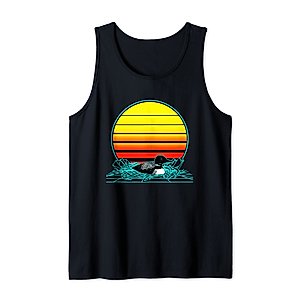 Retro Vintage Sunset Loon Tank Top