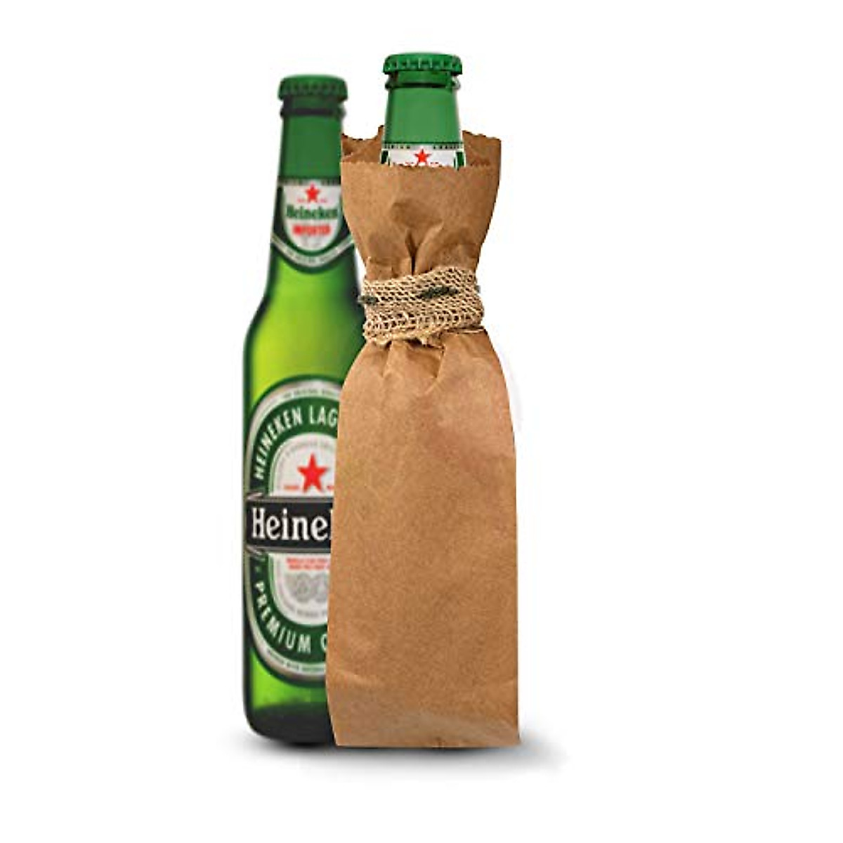 CulinWare Beer Paper Bags Brown Kraft, Unprinted Grocery Beer Bags 500/Pack(1/2 Pint)