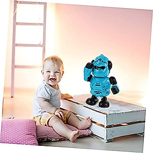 Toyvian 1pc King Robot Desktop Toys Kids Mini Toys Office Desk Toys Kids Robot Plaything Electric Toy Kid Electric Robot Toy Plastics, Electronic Components Child Intelligent Doll