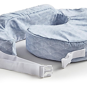 My Brest Friend Inflatable Travel Nursing Pillow for Breastfeeding, Bottlefeeding & Posture Support with Slipcover, Horizon