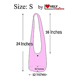 Lovely Creations's Hippie Boho New Elephant Crossbody Bohemian Gypsy Sling Shoulder Bag"Small" Size (Square Red)