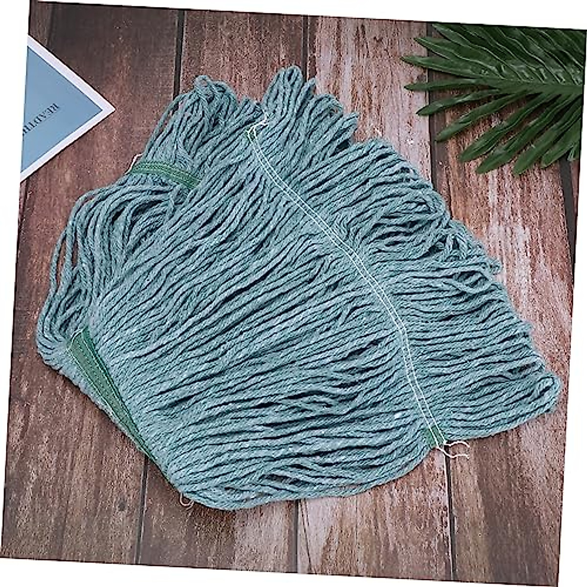 DOITOOL 1pc Cleaning Mop for Floor Miniature Trash Can Commercial Mop Wet Mop Commercial Mop Handle Reusable Mop Head Green Practical Mop Cloth Mop Accessories Mop Cloth Replacement Refill