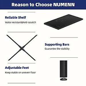 NUMENN Triple Wide 5 Tier Bookshelf, Rustic Industrial Style Bookcases and Bookshelves with 14 Open Display Shelves, Modern Tall Bookcase Furniture for Bedroom, Living Room and Home Office, Black