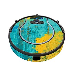 MightySkins Skin Compatible with Shark Ion Robot 750 Vacuum Minimal Coverage - Acrylic Blue | Protective, Durable, and Unique Vinyl wrap Cover | Easy to Apply, Remove | Made in The USA