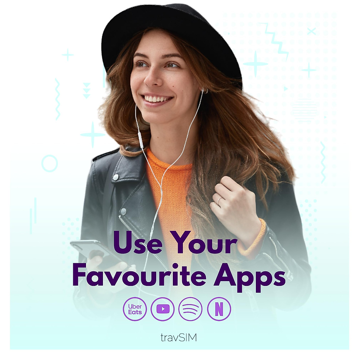 travSIM North America SIM Card| T-Mobile Network | 50GB Data for The USA, 5GB for Canada & Mexico | Unlimited National Calls & Texts | Valid for 7 Days