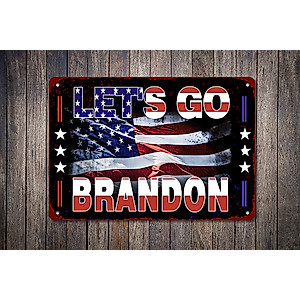NC Retro Vintage Tin Sign 7.8x11.8 Inch, Let's Go to Brandon Fjb Home Decoration Wall Decoration Suitable for Room/bar/Living Room/Garden/Gift （20x30cm）,8x12 inches