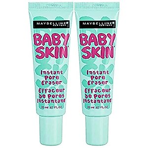 Maybelline Baby Skin Instant Pore Eraser Primer, Clear, 2 Count