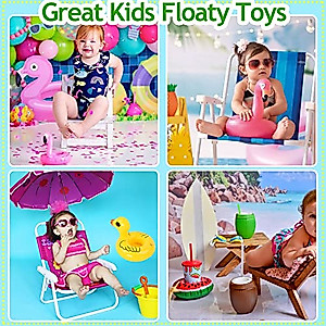 iShyan Inflatable Drink Holder, 25 Pack Drink Floats Inflatable Cup Holders Flamingo Coasters for Swimming Pool Party