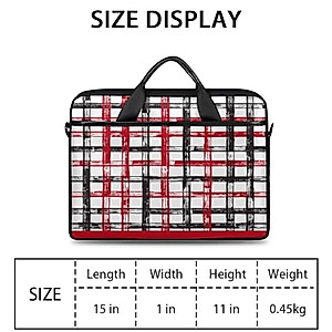 Retro Square Laptop Computer Bag Waterproof Shoulder Messenger Bag 13-15 inch Durable Laptop Tote Bag with Shoulder Strap Handle Lightweight Crossbody Briefcase