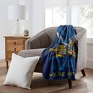 Northwest Nickelodeon Fleece Throw Blanket Teenage Mutant Ninja, Tough Turtles Blues, 45" x 60"