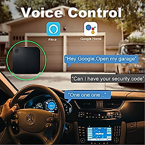 Universal Smart Wi-Fi Garage Door Wireless Remote, WiFi Garage Door Opener,myq Garage Door Opener,Compatible with Amazon Alesxa, Google Assistant