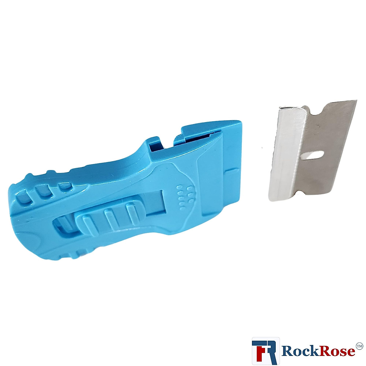 Mini Scraper Holder for 1" Razor Blade - Glass Cleaning and Glue Removal Tool with Comfort Grip Handle (Pack 3 Units)