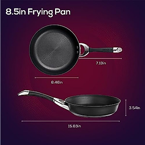 Circulon Symmetry Hard-Anodized Nonstick Frying Pan, 8.5-Inch, Black