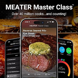 MEATER Pro / 2 Plus: Wireless Bluetooth Smart Meat Thermometer | 1000°F Open Flame Grilling | Extra Long Range | Multi Sensors | Certified Accuracy | BBQ, Oven, Grill, Smoker, Air Fryer, Deep Fryer