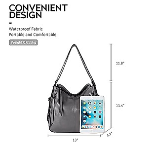 Convertible Backpack Purse For Women Handbag Hobo Tote Satchel Shoulder Bag - Smooth Dark Purple