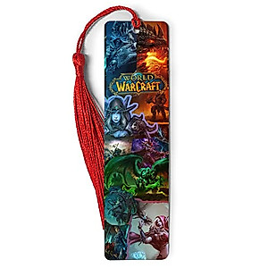 Bookmarks Ruler Metal World Bookography Warcraft Measure Collage Tassels Bookworm for Bookmark Book Reading Gift Bibliophile Christmas Ornament Markers