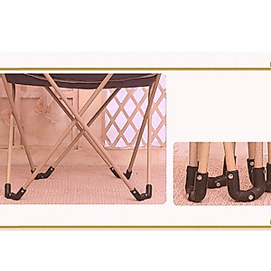 LLLY Lazy Sofa,Foldable Saucer Moon Chair Dorm Club Chair Half Round Soft Comfortable Short Plush Faux Padded Seat for Adult or Teens,Brown 40cmx50cmx87cm