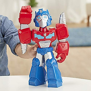 Transformers Optimus Prime Mega Mighties 10" Action Figure, Toys for Kids Ages 3 & Up