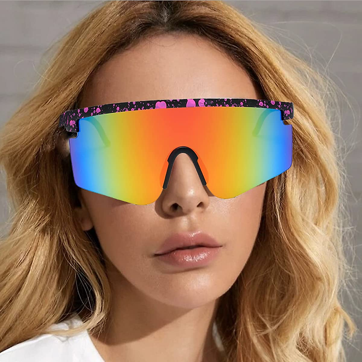 JIEOU Polarized Cycling Glasses for Men Women, UV Protection Baseball Sunglasses, Bike Cycling Glasses，Sports Sunglasses for Baseball, Fishing, Ski Running, Golf