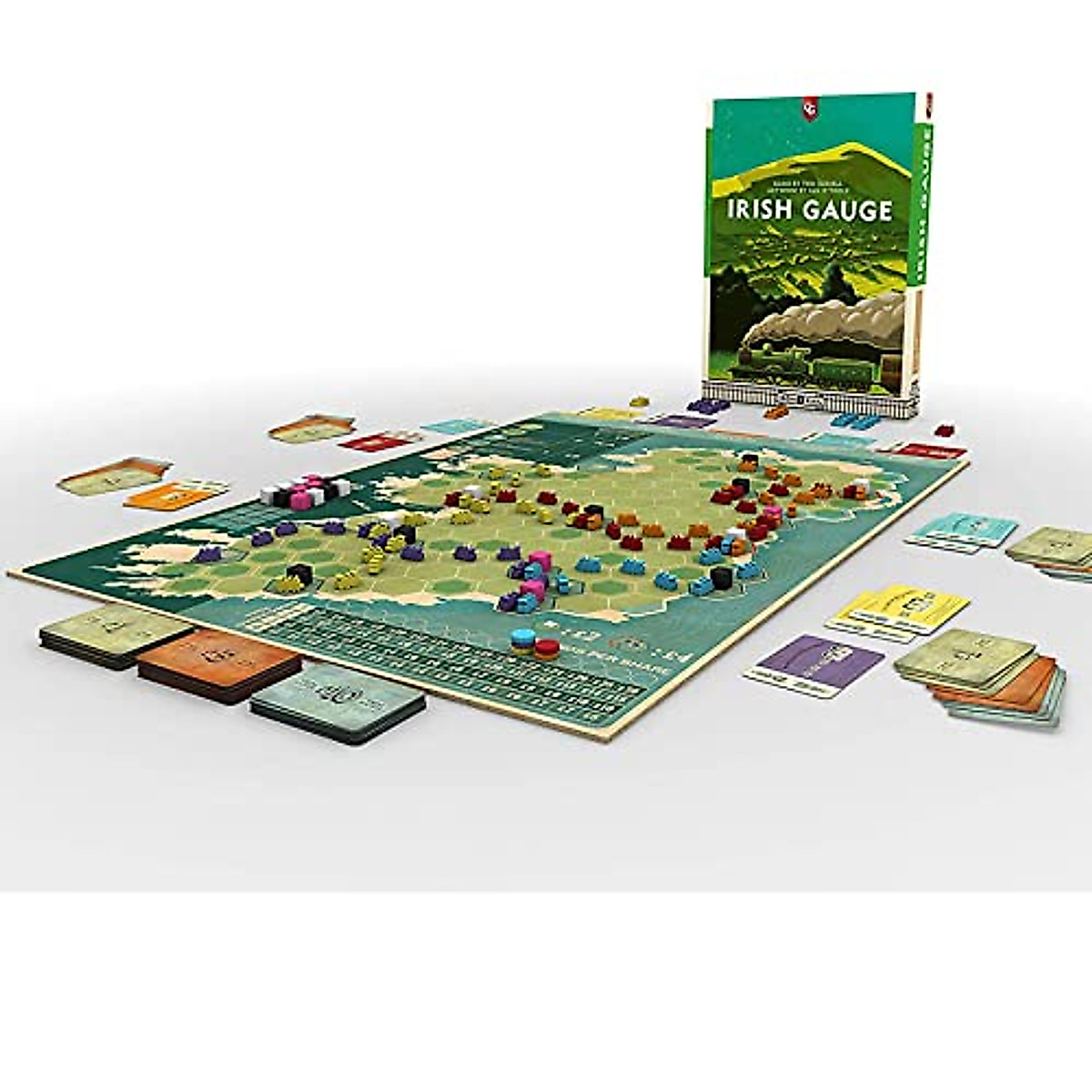 Capstone Games: Irish Gauge, Strategy Board Game, High Player Interaction, Quick 60 Minute Play Time, 3 to 5 Players, Ages 12 and Up