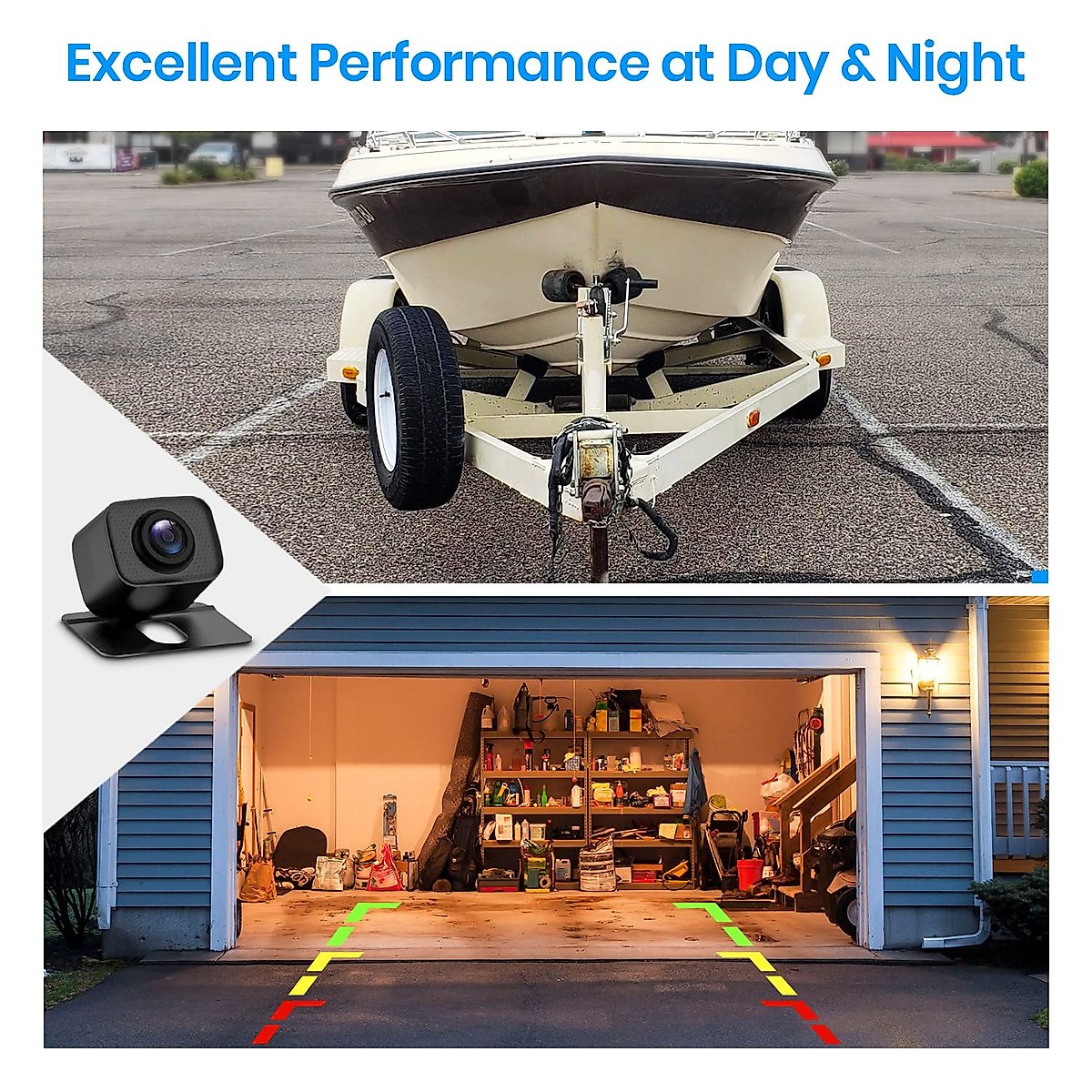 AUTO-VOX Wireless Backup Camera with 5" Monitor System,2 Channels Trailer Hitch Rear View Reverse Cam,Back Up Camera for Cars with 2.4G Stable Digital Signal for Truck, SUV,Van,Trailer,Small RV-W7PRO