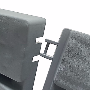 EESLL Decorative Brick Effect Garden Edging,4PCS Grey Plastic Brick Look Flower Bed Border Detachable Splicing Garden Fence Imitation Stone Plant Lawn Picket for Outdoor Yard Landscape