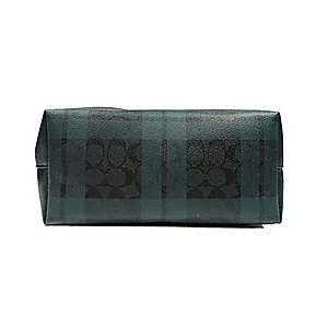 Coach Cross Grain Leather City Zip Tote Bag Purse (IM/Black Deep Ocean Multi)