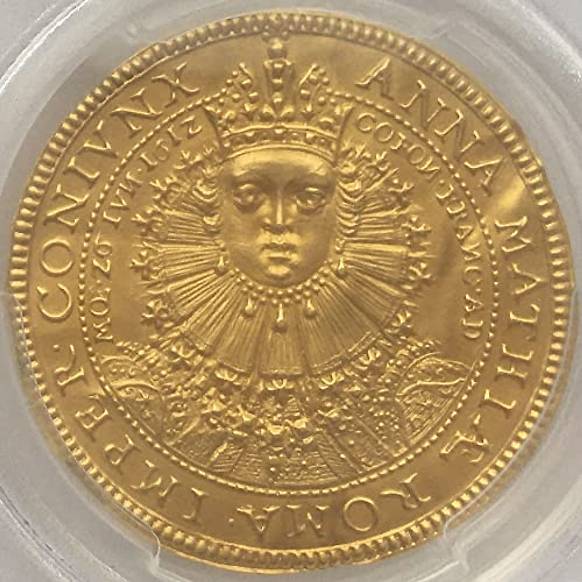 DE 1652 Gold Obverse Trial Strikes - Matthias II - Holy Roman Emperor - Circa 1612 Gold Coronation Medals - Matthias II and Anna - German States - Frankfurt am Main - Plate Coins in Forschner - Forschner #34.1 Gold & #34.3 Gold - 1 of Only 2 Known Sets MS