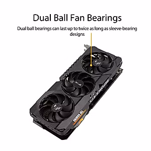 ASUS TUF Gaming NVIDIA GeForce RTX 3070 V2 OC Edition Graphics Card (PCIe 4.0, 8GB GDDR6, LHR, HDMI 2.1, DisplayPort 1.4a, Dual Ball Fan Bearings, Military-Grade Certification, GPU Tweak II)
