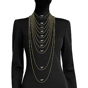 SEA OF ICE Chain Necklace 925 Sterling Silver with Rose Gold Chain & Ring Clasp Closure, Italian Box Necklace Chain Necklace for Women & Men, Rose Gold Necklace, 24"