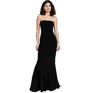 Norma Kamali Women's Strapless Fishtail Gown, Black, L