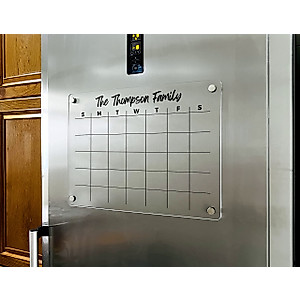 Magnetic Personalized Calendar 2024, Magnetic Fridge Calendar - Magnetic Monthly Acrylic Calendar - Acrylic Magnetic Kitchen Board - Kitchen Wall Decor