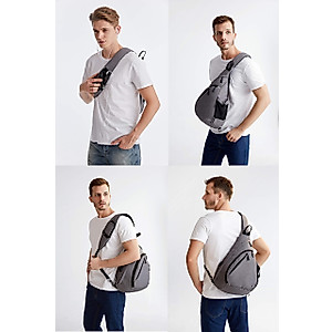 TurnWay 2023 Water-Proof Sling Backpack/Crossbody Bag/Shoulder Bag for Travel, Hiking, Cycling, Camping for Women & Men (GRAY)