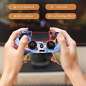 OSALADI Gamepad Anti- Slip Sleeve Silicone Cover Case Compatible for PS4 Game Console Handle