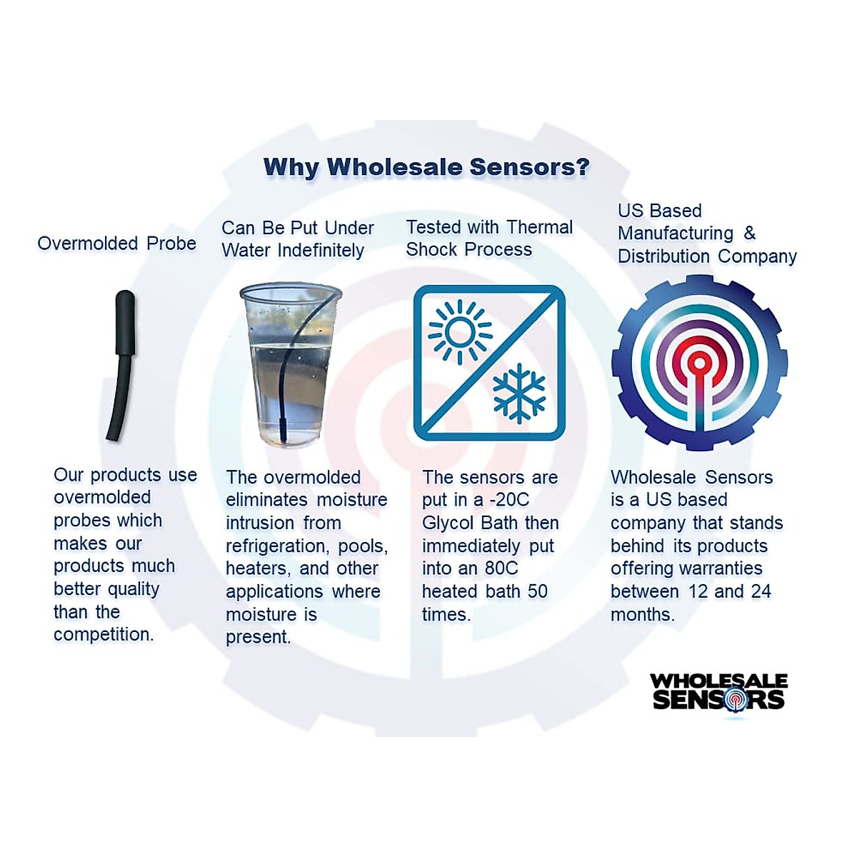 Wholesale Sensors Replacement for Traulsen 334-60405-02 Green Cabinet Temperature Sensor 74" 24 Month Warranty