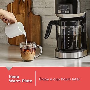 BLACK+DECKER Dual Brew 14-Cup Carafe Single Serve Coffee Maker with Auto-Clean Function, Compact Design, K-Cup & Reusable Ground Filter Compatible with 70 oz. Water Reservoir & Fast Brew Technology