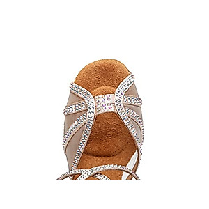 Pierides Women's Rhinestone Ballroom Dance Shoes Performance Wedding Party Shoes for 1920s,2" Heel,10 US