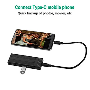 M.2 NVME SSD Enclosure Adapter, 10Gbps USB C Aluminum Case, Professional Portable State Drive External Enclosure for Computer Tablet (Black)