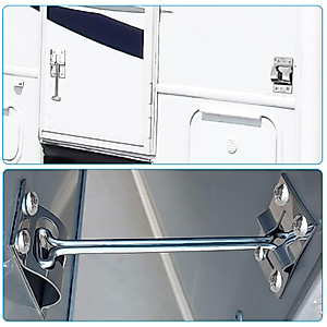 Linkstyle 2pcs Travel Trailer Door Latch Holders, 304 Stainless Steel RV Door Holder Latch with Screws
