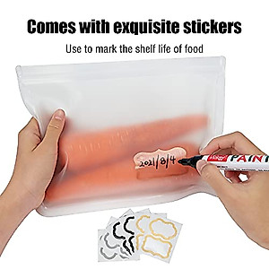 12-Pack Reusable Ziplock Bags - BPA-Free, Leak-Proof, and Freezer Safe, Keep Your Food Fresh and Organized