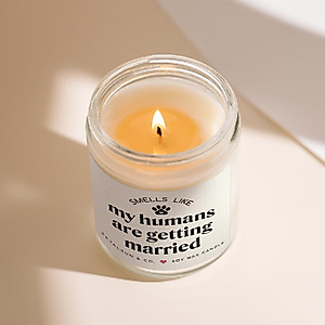 PETALSUN Wedding Gifts for Dog Lovers, Bridal Shower Gifts, Lavender Scented Soy Wax Candle, Bride Gifts, Bachelorette Gifts for Dog-Loving Couples, Bride