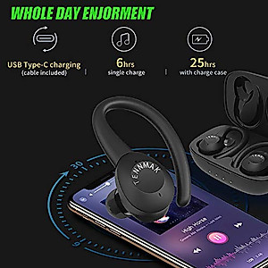 TENNMAK 2 in 1 Sport & Casual True Wireless Earbuds, SMARTPRO Bluetooth Headphones in Ear Wireless TWS Earbuds with Mic Earphones, Gaming & Music Mode /2EQ Sound/Volume Control / IPX5 Waterproof
