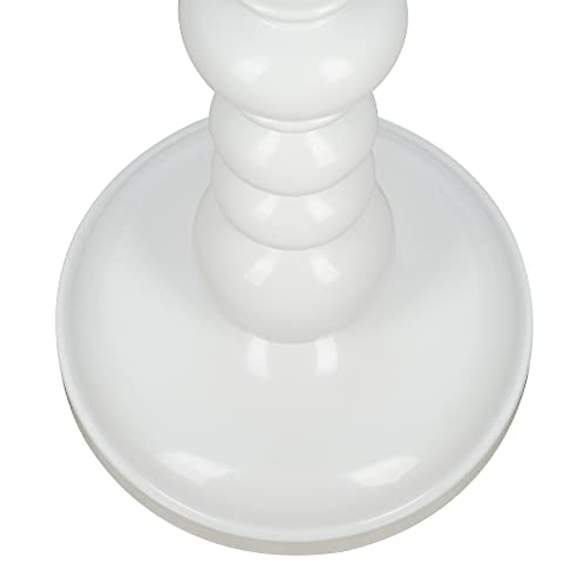 Catalina Lighting 59" Balustraude Wood-Look Floor Lamp, Glossy White