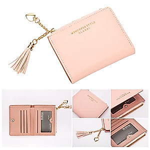 Keychain Bracelet Wristlet with Wallet Card Holder Pocket,Tassel Keychain Bangle Key Ring for Women
