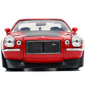 Jada Toys Big Time Muscle 1:24 1971 Chevy Camaro Z28 Die-cast Car Red/Black, Toys for Kids and Adults